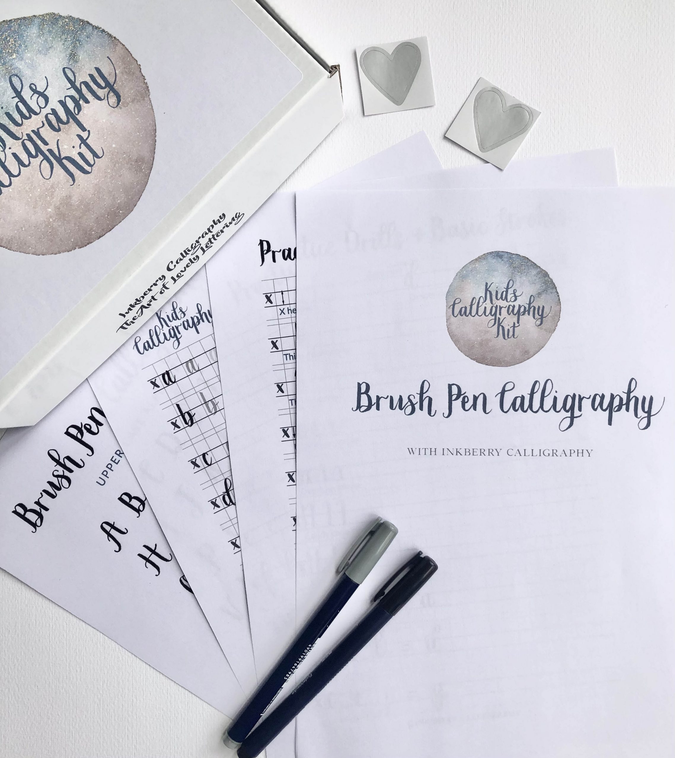 Kids Brush Pen Calligraphy Kit - Creative fun with Inkberry Calligraphy!